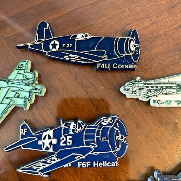 Vintage | Accents | Vintage Military Plane Souvenir Magnet B25 F4u B24 ...